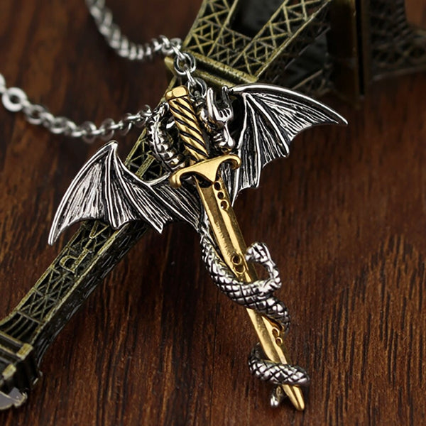 Dragon Sword Steel Necklace – The Dragon Shop